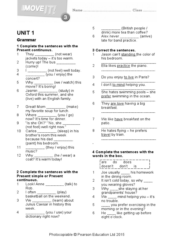 UNIT 1 - Extra Practice | PDF | Bedroom