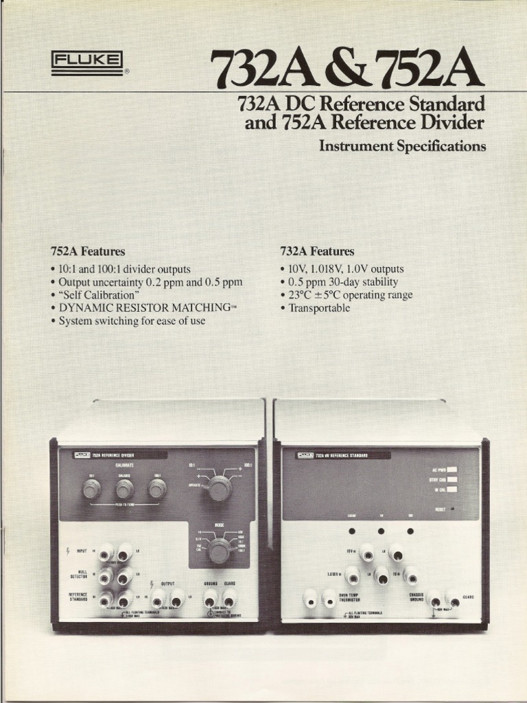 Fluke 732A 752A Specifications | PDF