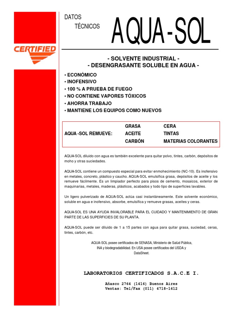 NCH Prod Aqua-Sol | PDF