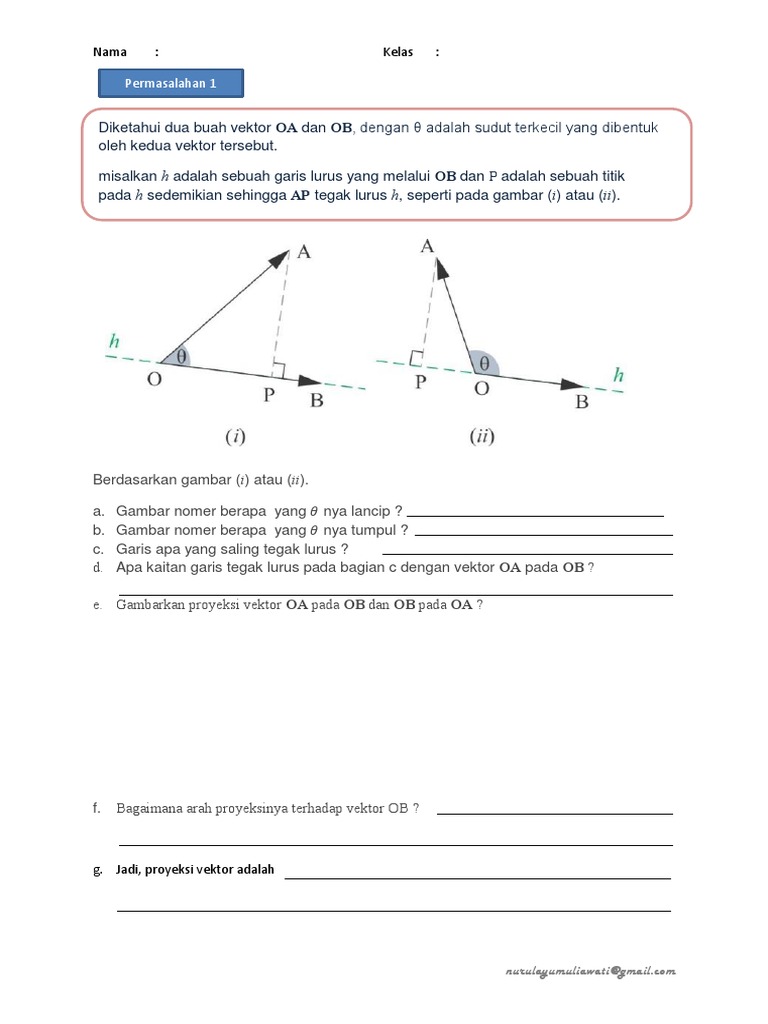 LKS Proyeksi Vektor Fix | PDF