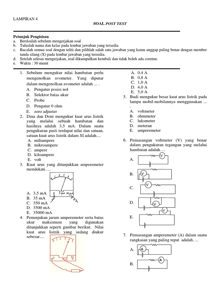 Soal Post Test | PDF