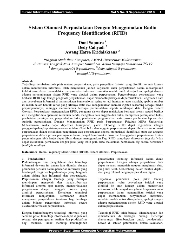 Cara Kerja RFID | PDF