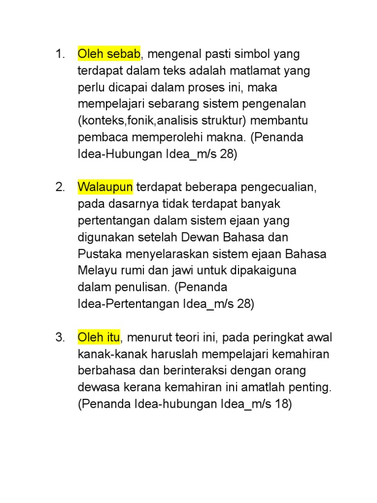 Penanda Idea dalam Pembelajaran Bahasa | PDF | Seni & Disiplin Bahasa