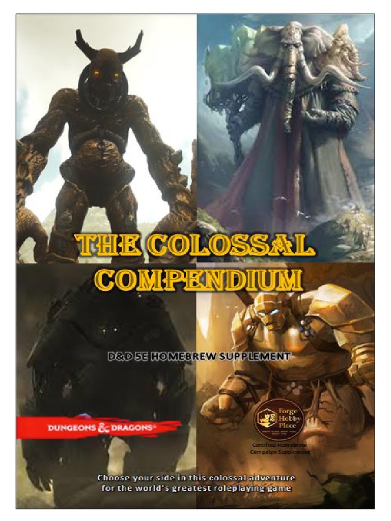 The Colossal Compendium Version 8.5 | PDF | Races And Factions Of ...