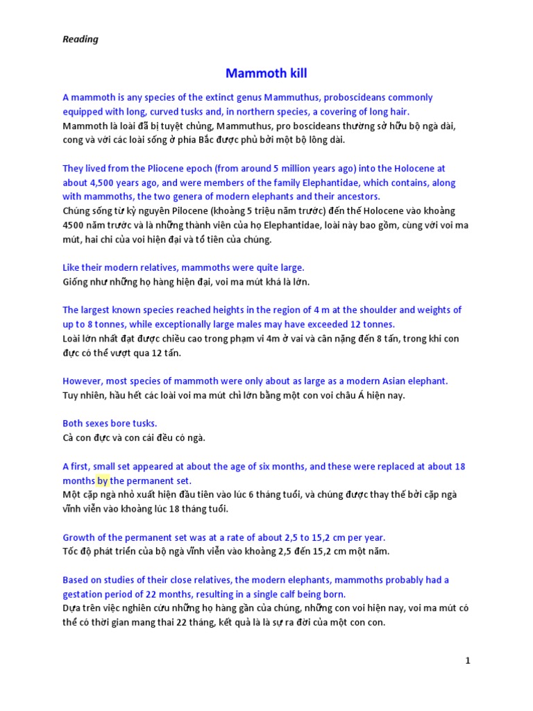 Mammoth Kill PDF | PDF