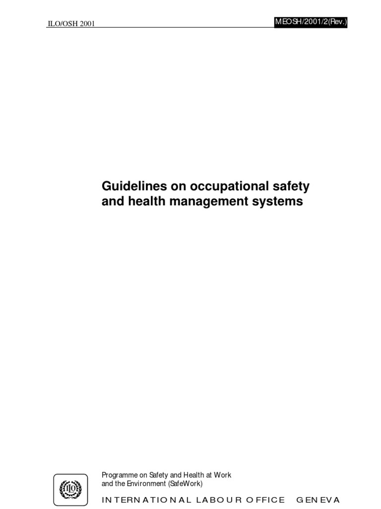ILO - OSH-2001 - Guidelines On OS&H MGM Systems | PDF | Business ...
