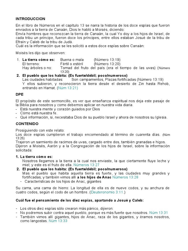 La Fe de Caleb | PDF | Moisés | Joshua