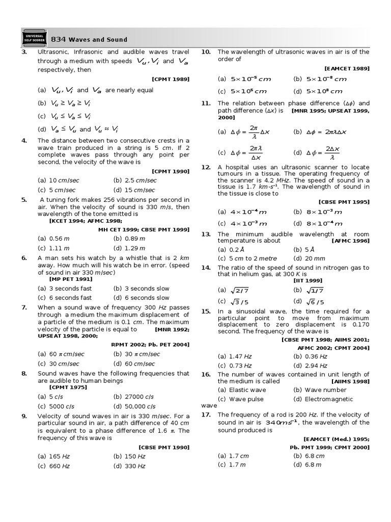 02 Assignment | PDF | Waves | Sound