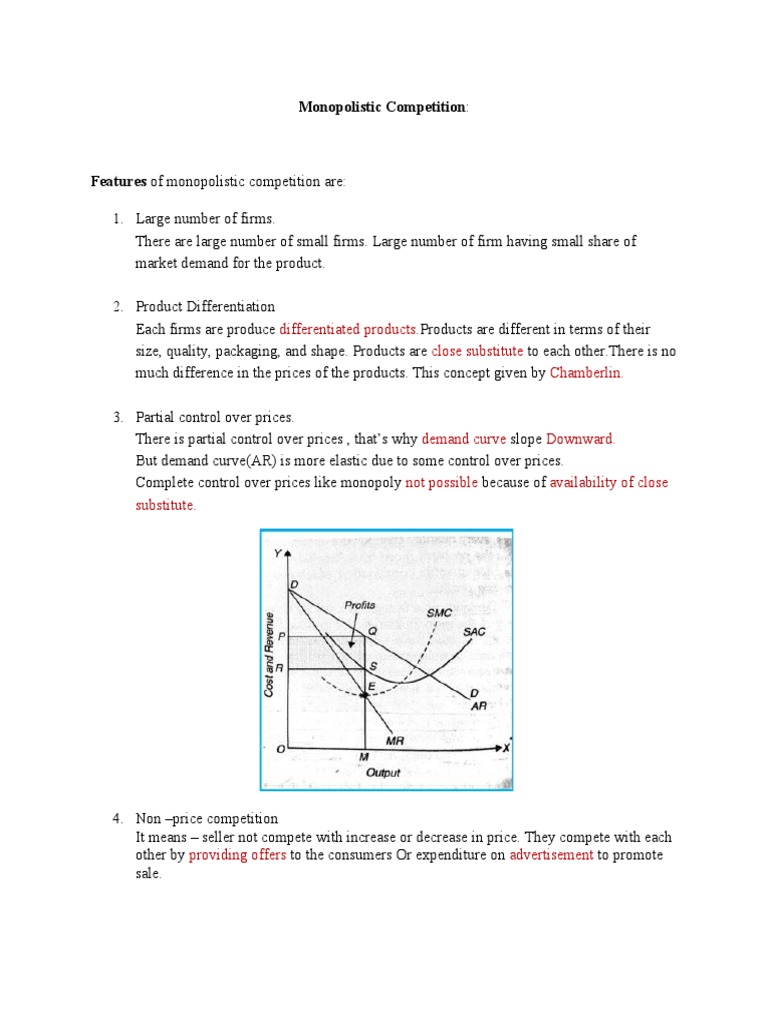 Monopolistic Competition | PDF | Profit (Economics) | Monopoly