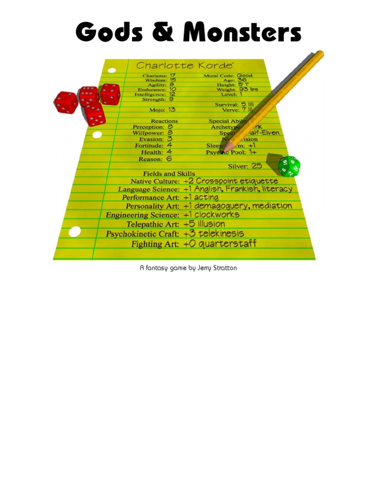 RPG Gods & Monsters | PDF | Dice | Hero