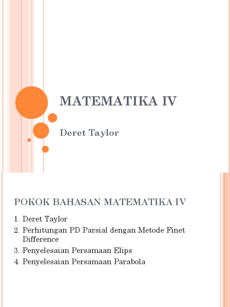 Deret Taylor PDF | PDF
