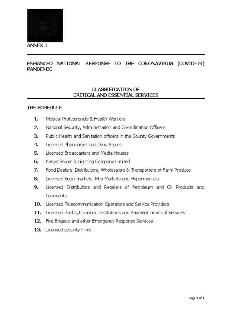 Essential Services During COVID-19 | PDF | Self-Improvement
