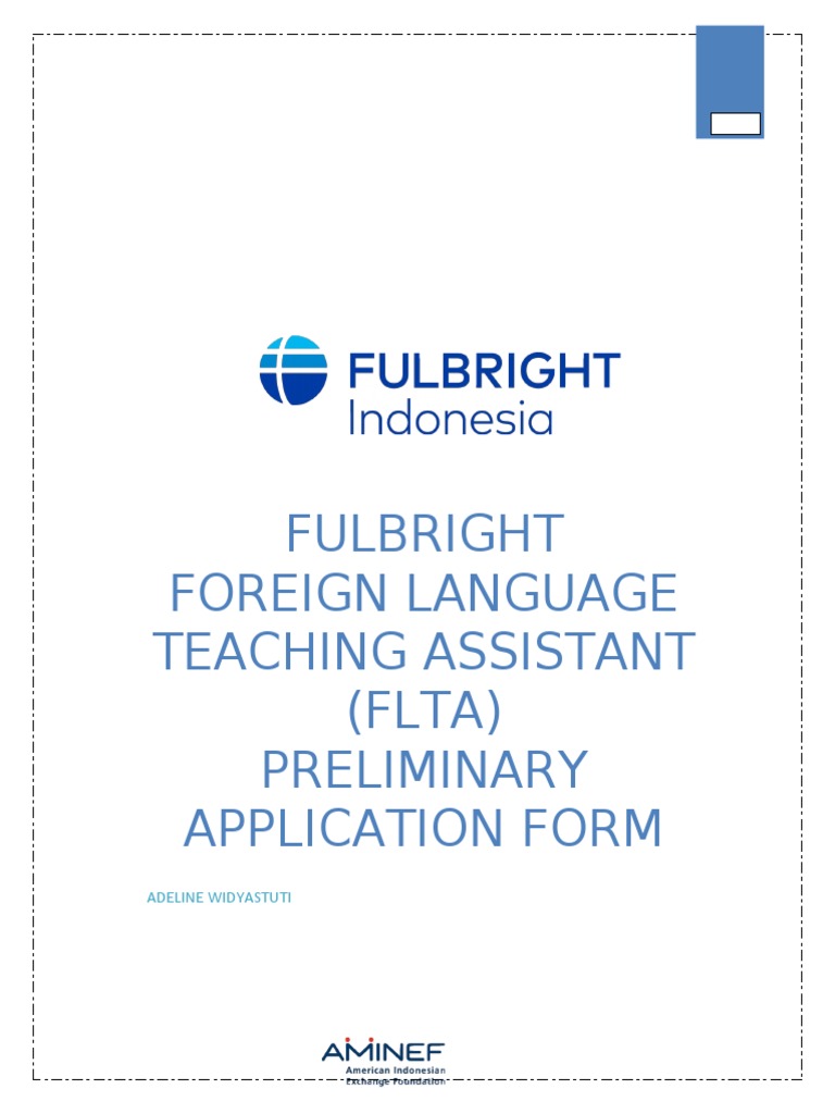 Fulbright FLTA Application Form Final | PDF | Plagiarism | Academic Degree