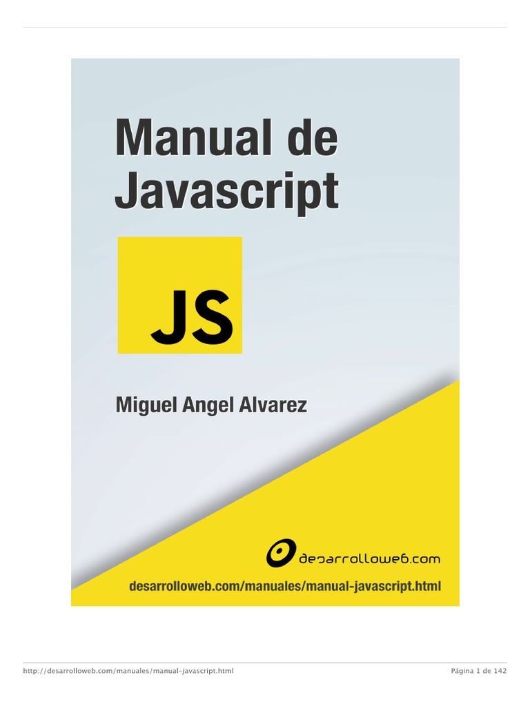 Manual de Javascript | PDF | Script Java | Lenguaje de programación