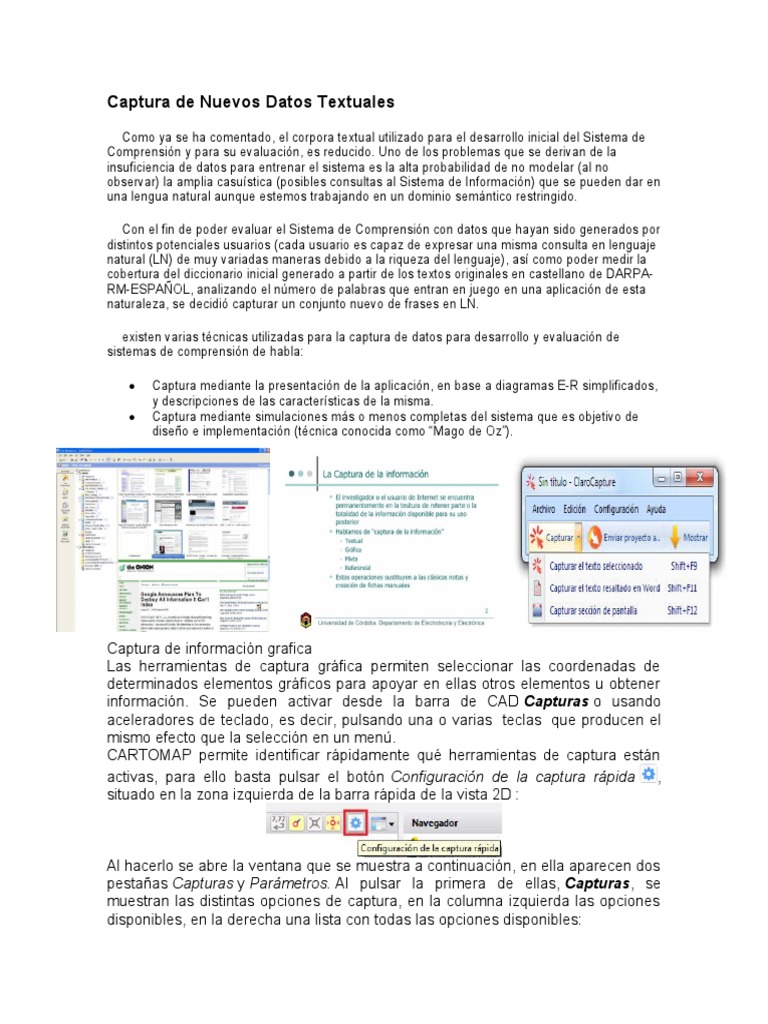 Captura de Datos Textuales y Gráficos | PDF | Informática | Software