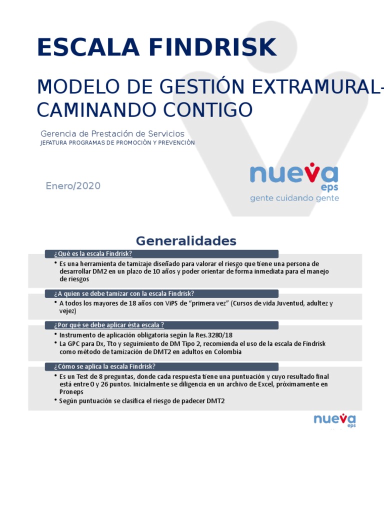 Escala Findrisk | PDF | Hipertensión | Diabetes