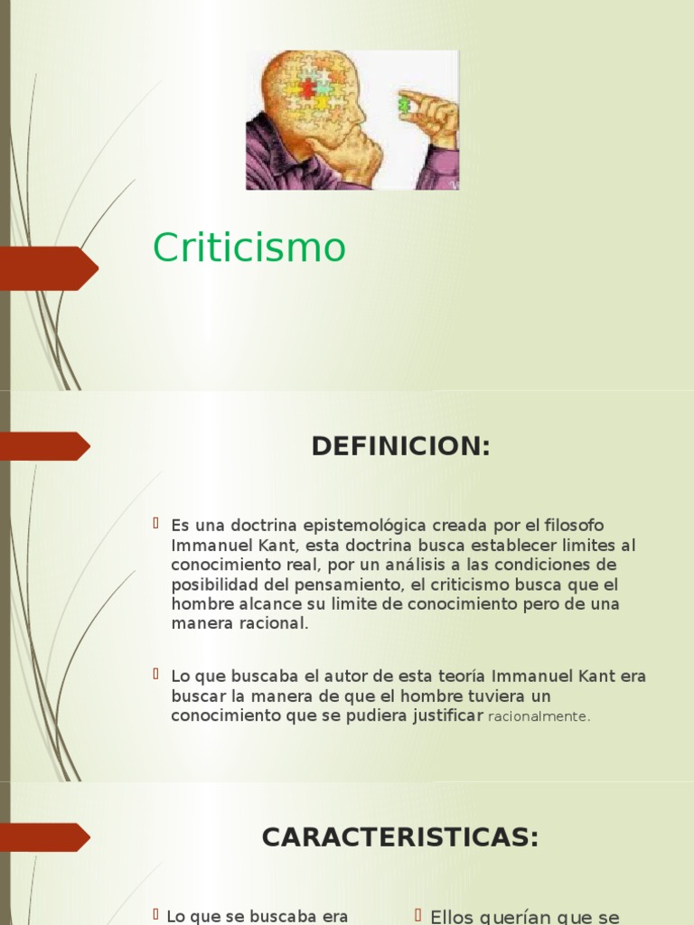 Definición y características del criticismo | PDF | Aristóteles ...