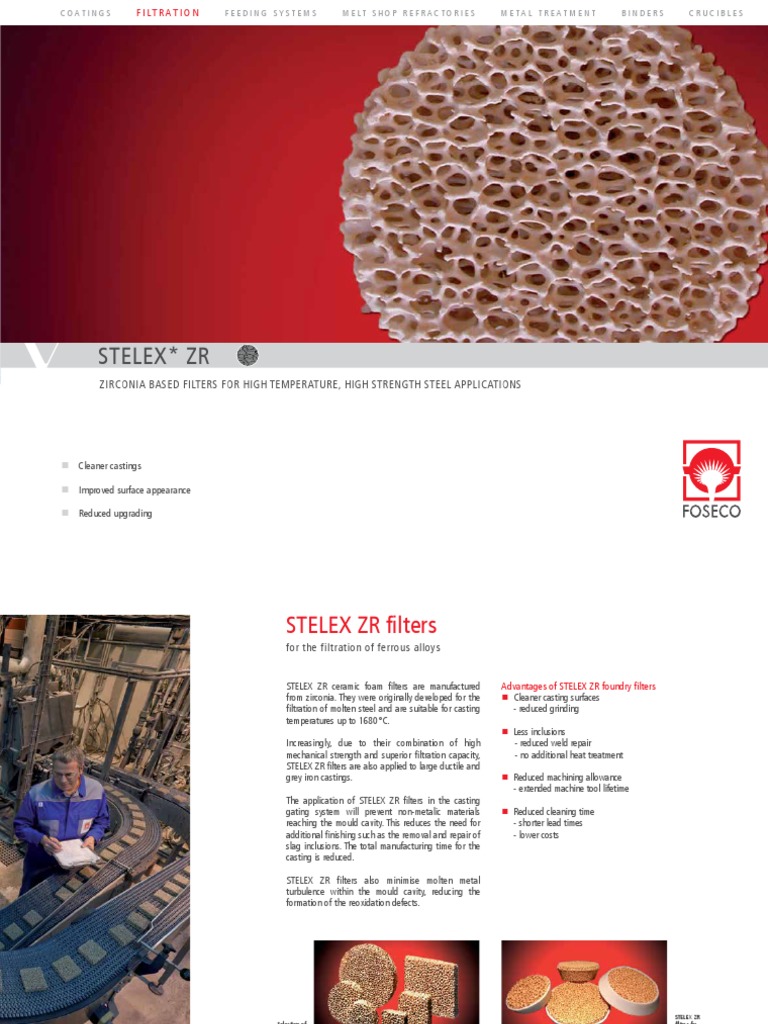 STELEX - ZR - Foseco | PDF | Foundry | Casting (Metalworking)
