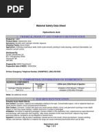Material Safety Data Sheet MSDS For Hydrochloric Acid HCL | PDF ...