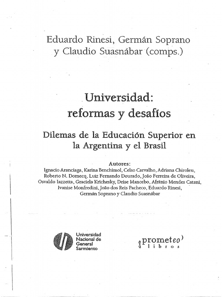 Chiroleu Iazzetta 2005-La Reforma de La Educación Superior-2 | PDF Chiroleu Iazzetta 2005-La Reforma de La Educación Superior-2 | PDF