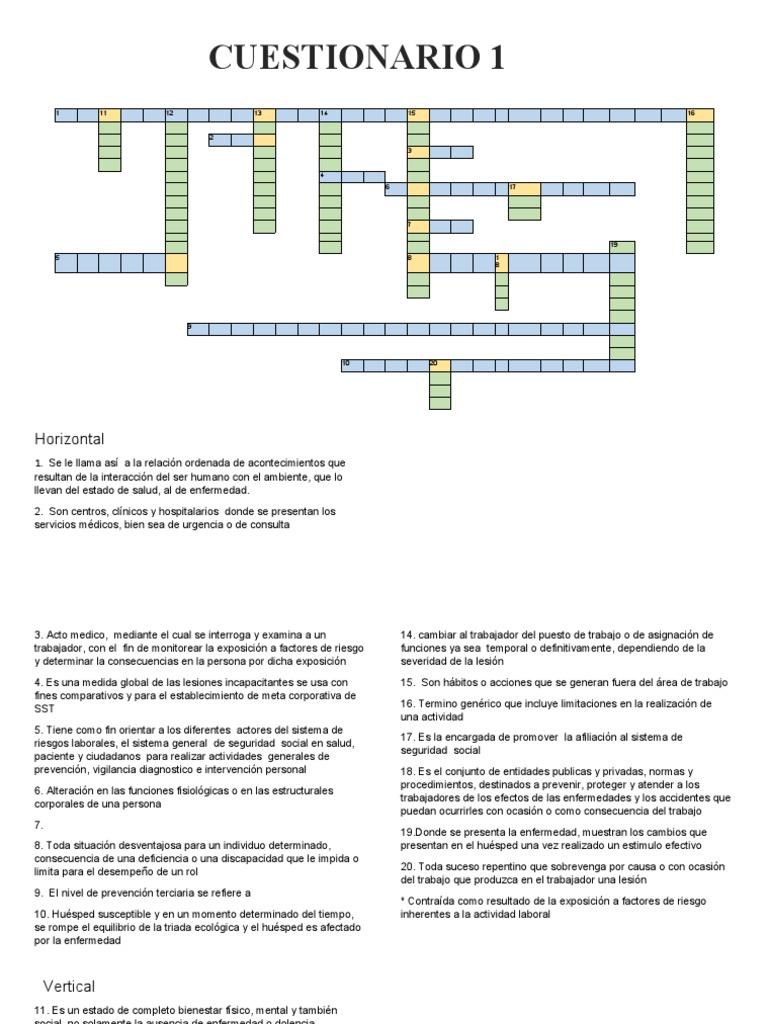 CRUCIGRAMA | PDF | Cuidado de la salud | Enfermedades y trastornos