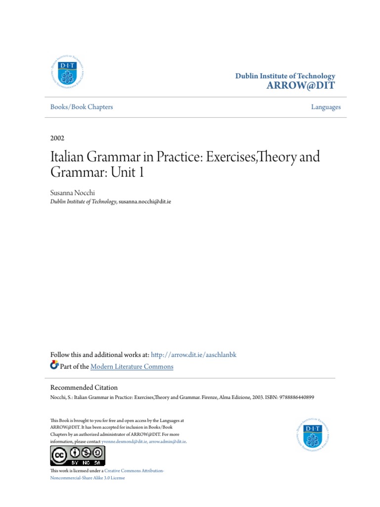 Italian Grammer PDF | PDF | Grammatical Gender | Plural