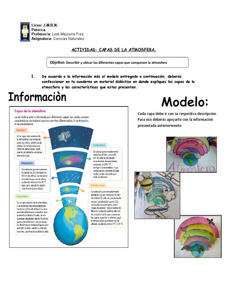 Guia 6º Capas de La Atmosfera Ciencias | PDF
