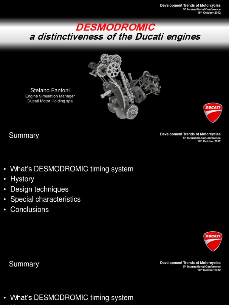 Analysis of the DESMODROMIC Valve Train System Used in Ducati Motorcycle Engines | PDF ...