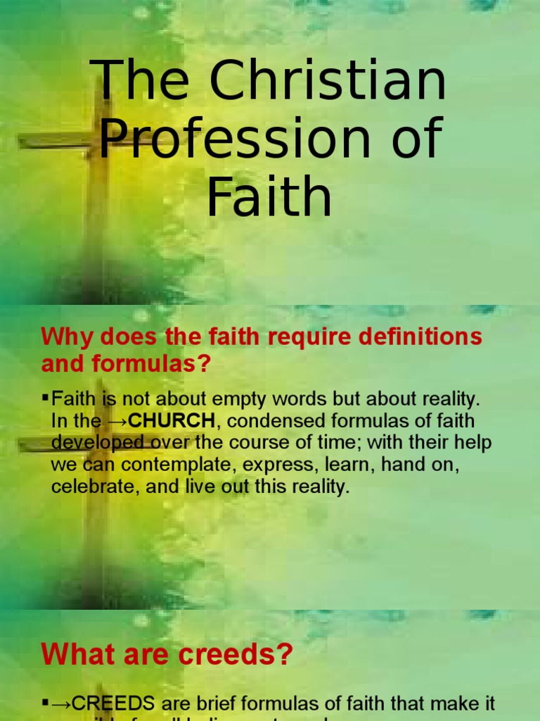 The-Christian-Profession-of-Faith (PDF Version) | PDF | God The Father ...