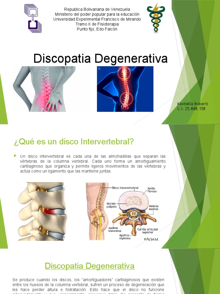 Discopatia Degenerativa | PDF | La columna vertebral | Sistema ...