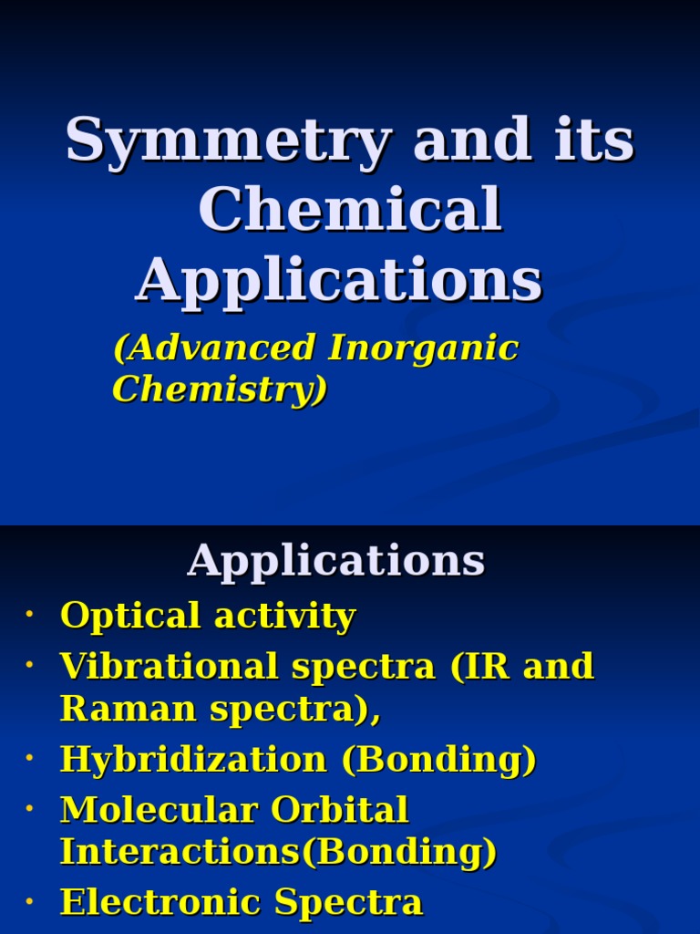 Symmetry Elements in Chemistry | PDF | Molecules | Chemical Bond