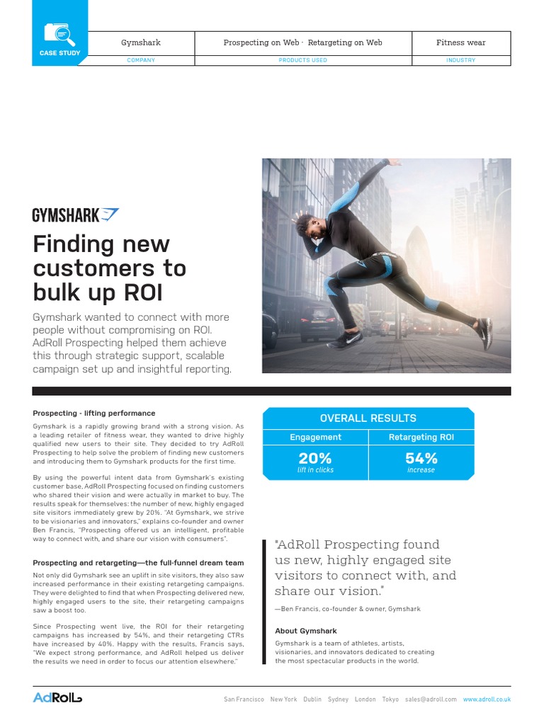 AdRoll Case Study - Gymshark | PDF | Business Economics | Market ...