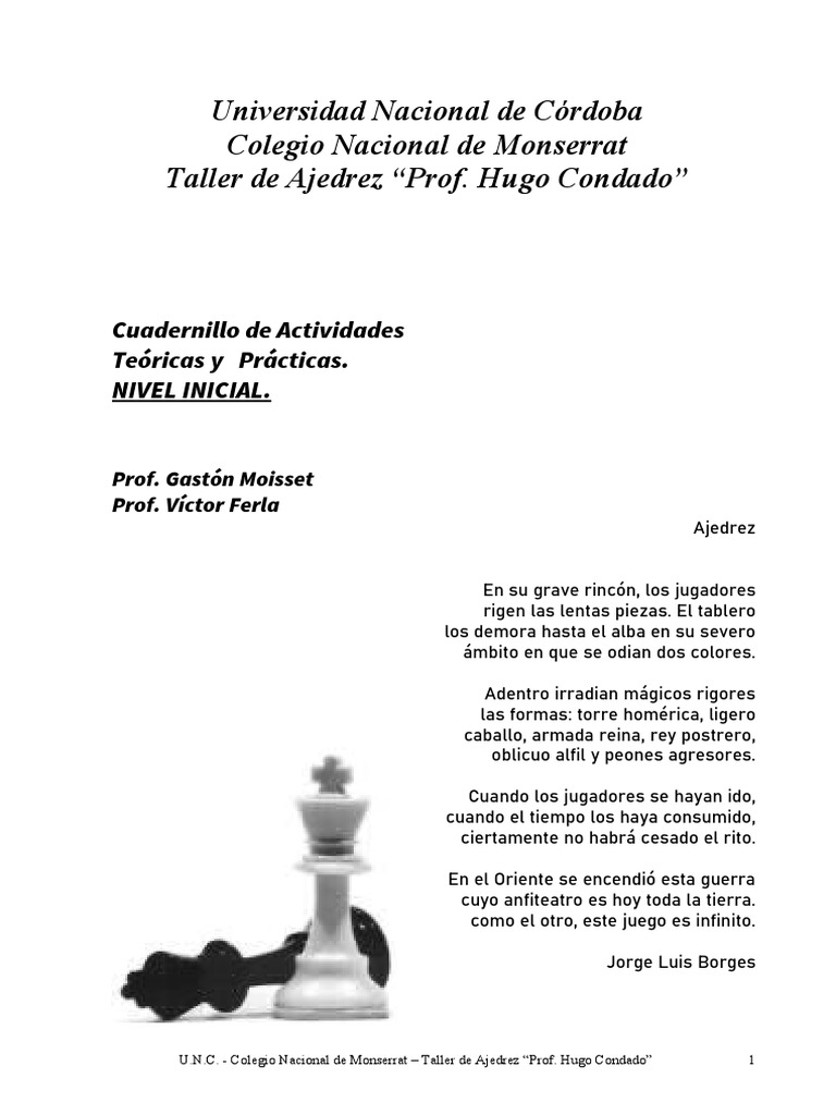 Actividades de Ajedrez para Niños | PDF | Aperturas de ajedrez | Ajedrez