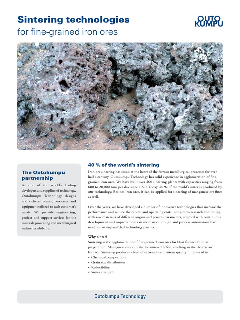 Sinter Technologies PDF | PDF | Sintering | Blast Furnace