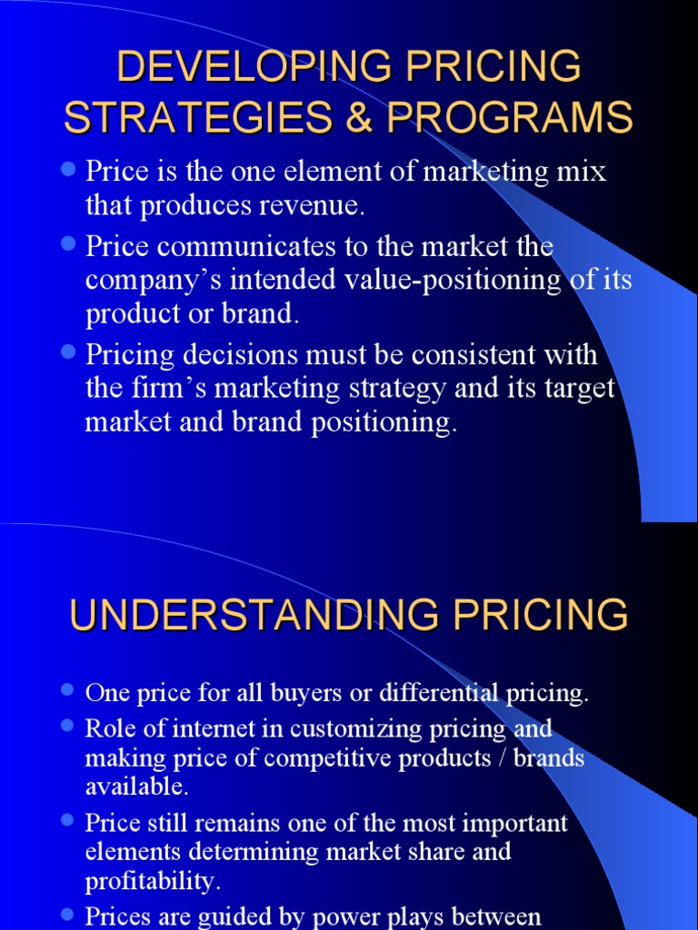 Developing Pricing Strategies & Programs | PDF | Pricing | Demand