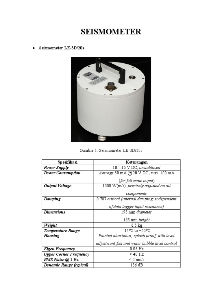 Seismometer | PDF | Amplitude | Electrical Resistance And Conductance