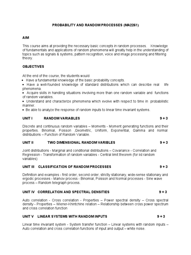 Understanding Probability and Random Processes: An Introduction to the Fundamental Concepts and ...