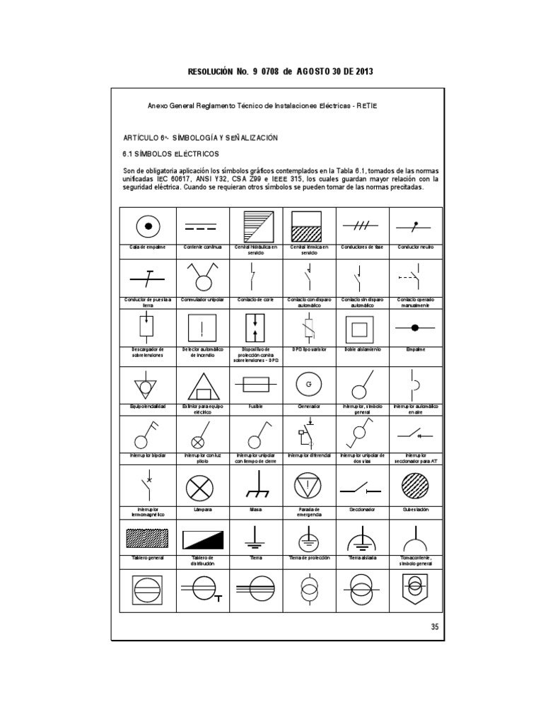 Ieee Simbolos Eletricos Basicos Ecuacontrol Simbología Eléctrica