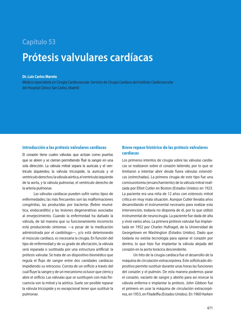 Protesis Valculares | PDF | Válvula del corazón | Cirugía cardíaca