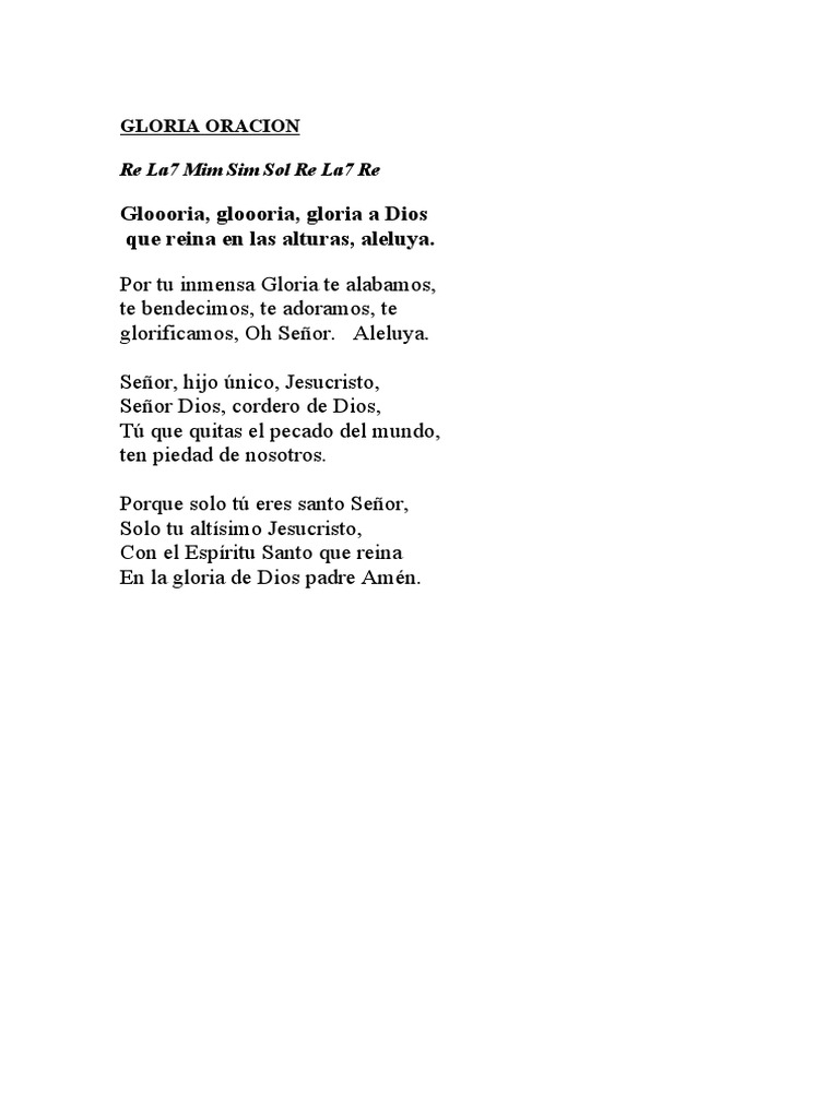 Gloria Oracion | PDF