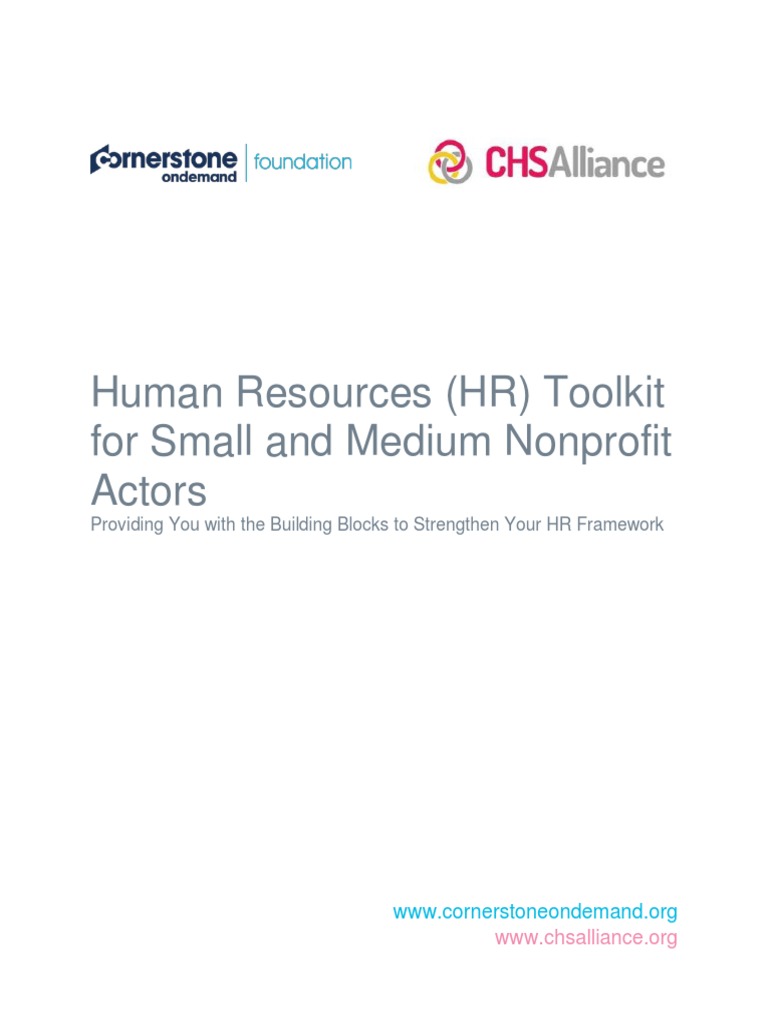 HR Toolkit For Small and Medium Nonprofit Actors PDF | PDF ...