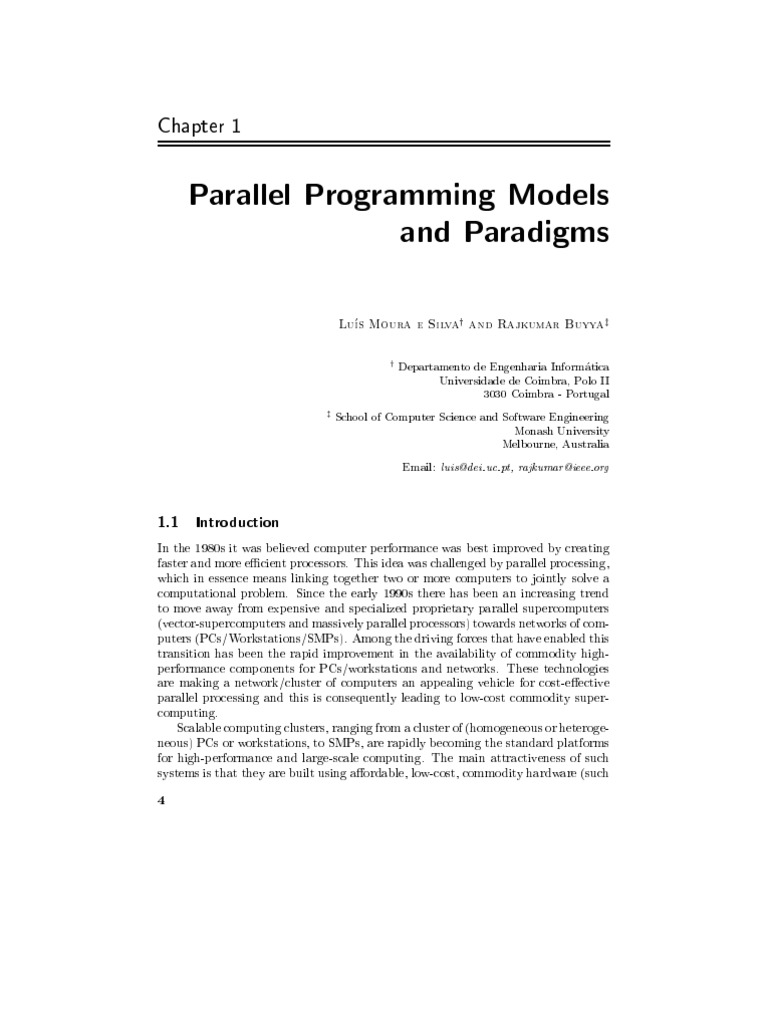 Parallel Programming Paradigms Overview | PDF | Computers | Technology ...