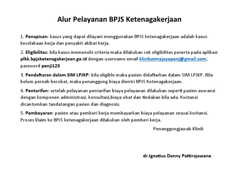Alur Layanan BPJS Ketenagakerjaan | PDF