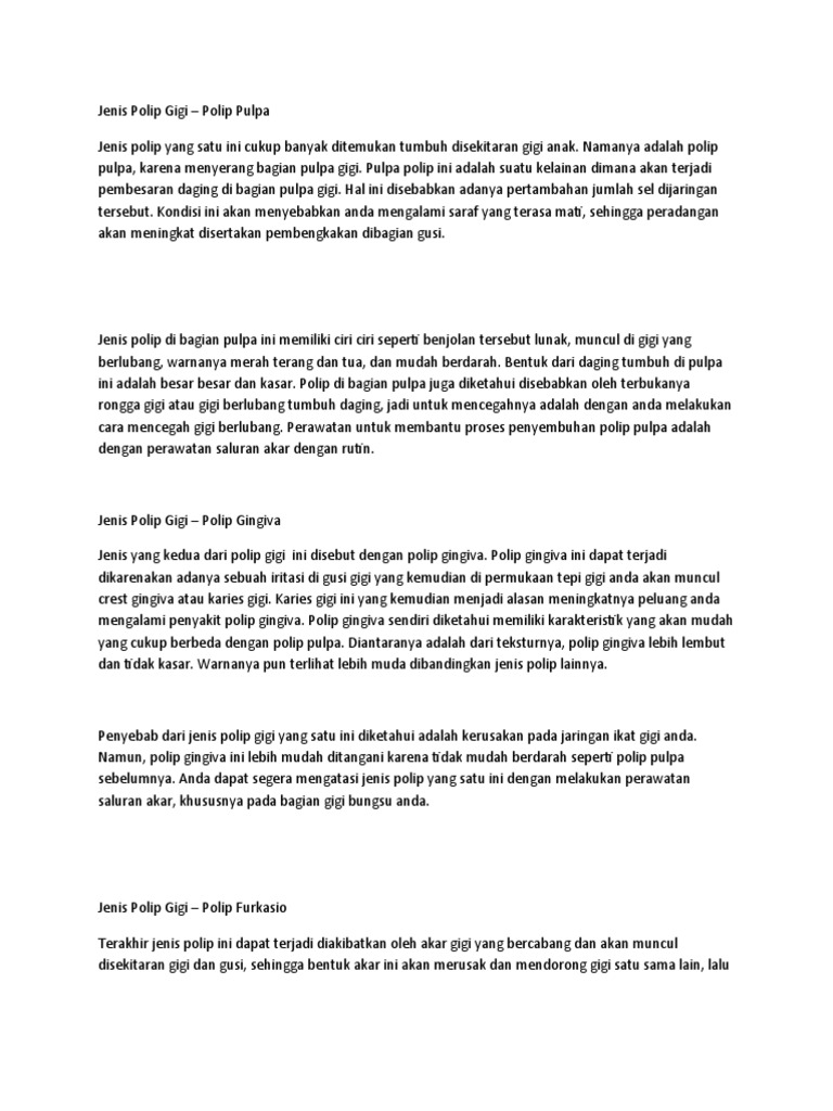 Macam Polip Gigi | PDF