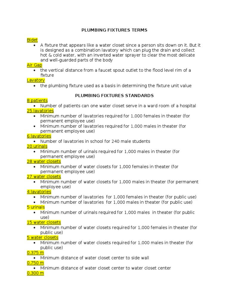 Plumbing by the Numbers: A Comprehensive Guide to Plumbing Fixtures ...