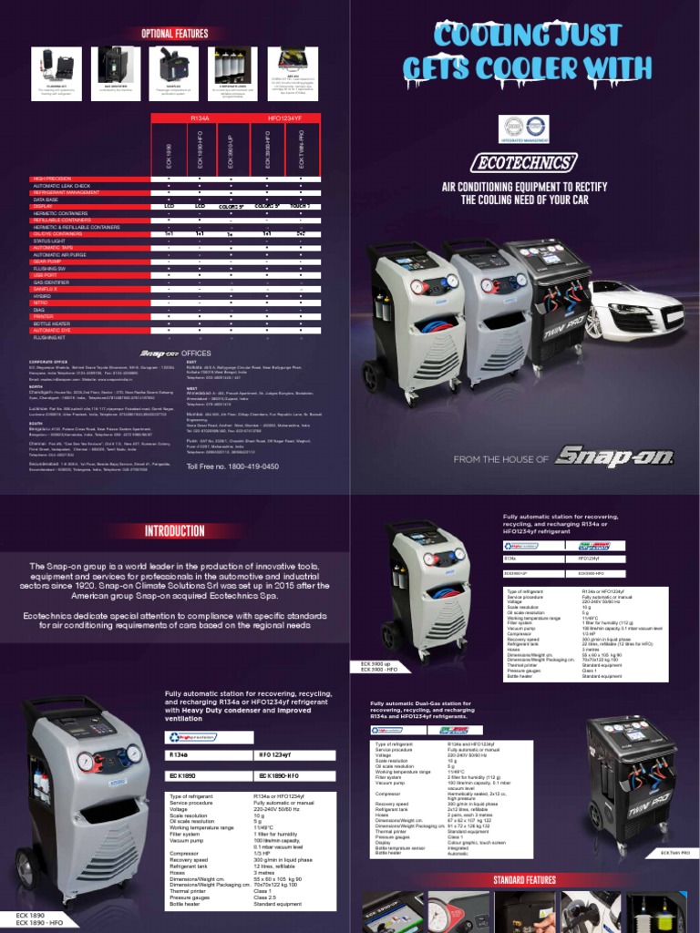 Ecotechnics Car AC Service Machines | PDF