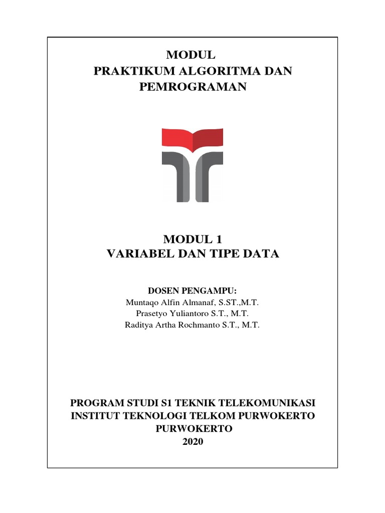 MODUL 1 Variabel Dan Tipe Data PDF | PDF