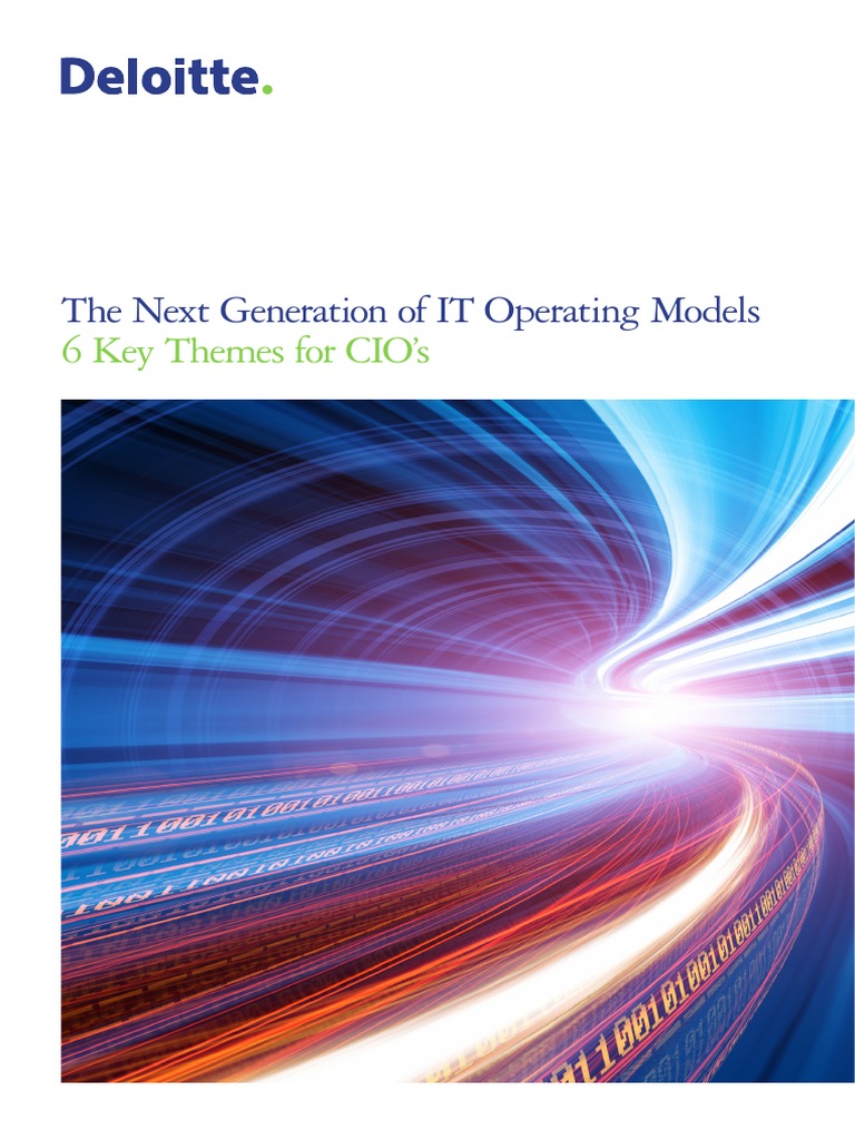 Next Gen IT Operating Model | PDF | Chief Information Officer | Analytics