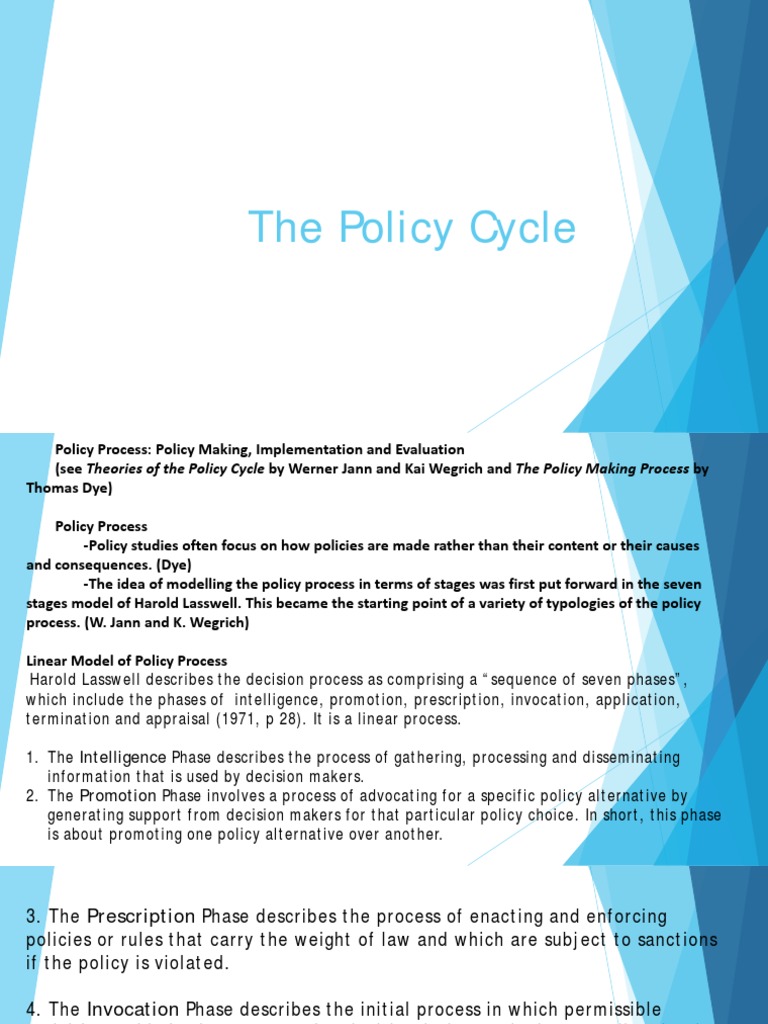 The Policy Cycle | PDF | Attention | Decision Making