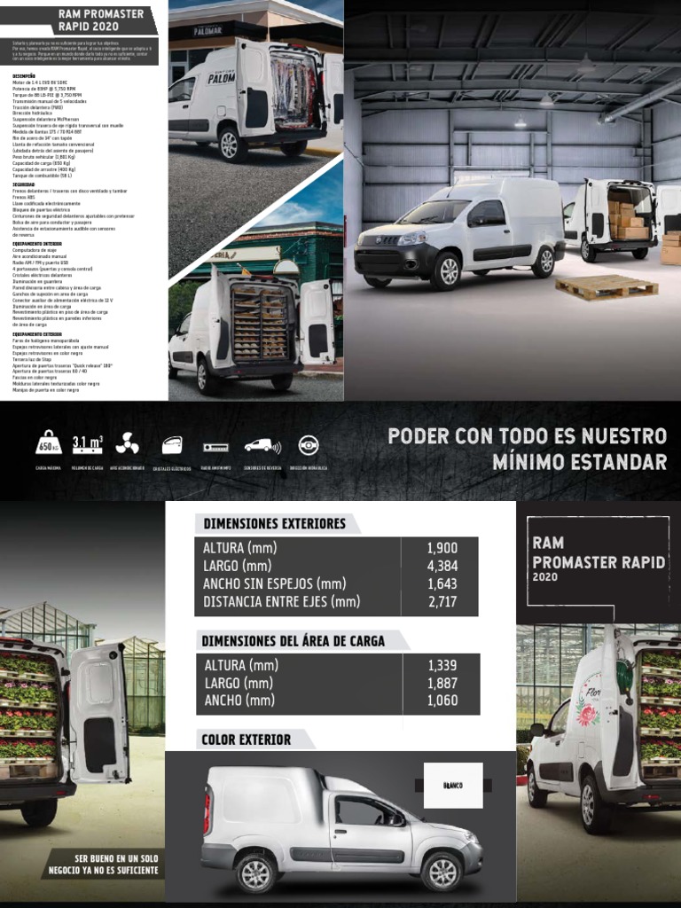 Ram Promaster Rapid 2020 Ficha Tecnica v02 PDF | Descargar gratis PDF ...